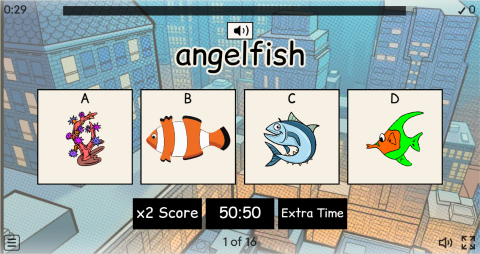 Sea Animals ESL Interactive Vocabulary Worksheets (B)