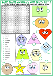 Shapes ESL Vocabulary Worksheets
