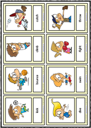 Sports Verbs ESL Vocabulary Worksheets