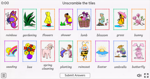 Spring ESL Interactive Vocabulary Worksheets