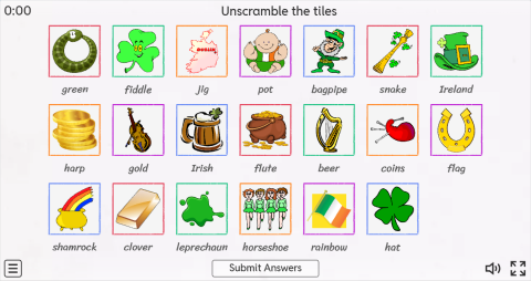 St. Patrick's Day ESL Interactive Vocabulary Worksheets