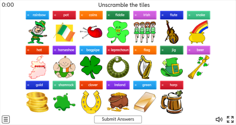 St. Patrick's Day ESL Interactive Vocabulary Worksheets