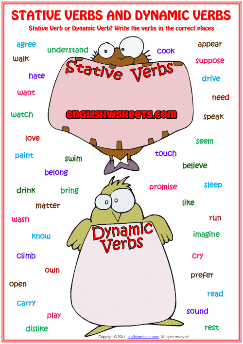 Stative Verbs Worksheet Stative Verbs Worksheets And Online Exercises Nehemiah Schmidt