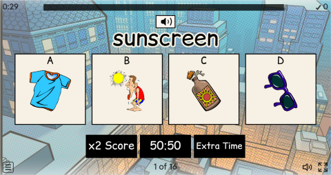 Summer ESL Interactive Vocabulary Worksheets