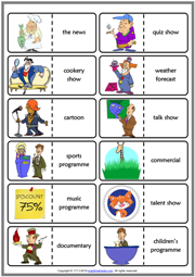 TV Programmes ESL Vocabulary Worksheets