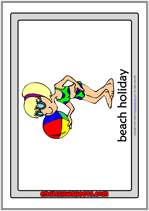 Holiday Types ESL Printable Flashcards With Words for Kids