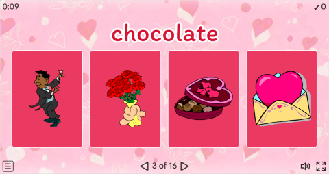 Valentine's Day ESL Interactive Vocabulary Worksheets