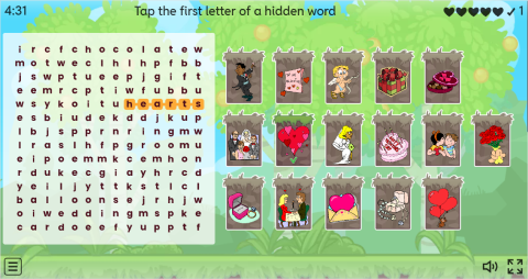Valentine's Day ESL Interactive Vocabulary Worksheets