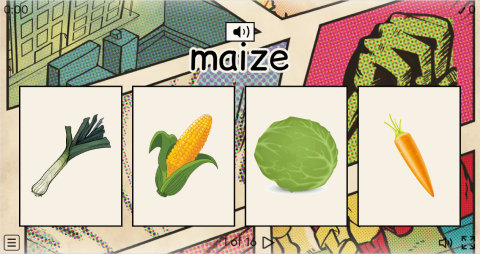 Vegetables ESL Interactive Vocabulary Worksheets (A)