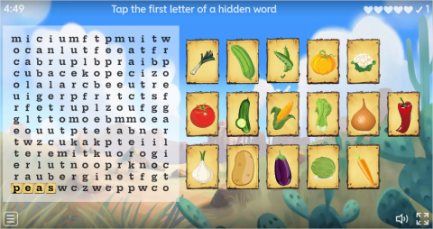 Vegetables ESL Interactive Vocabulary Worksheets (A)