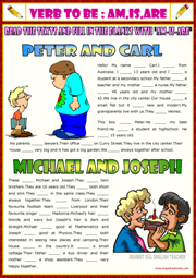 Verb To Be ESL Printable Worksheets and Exercises